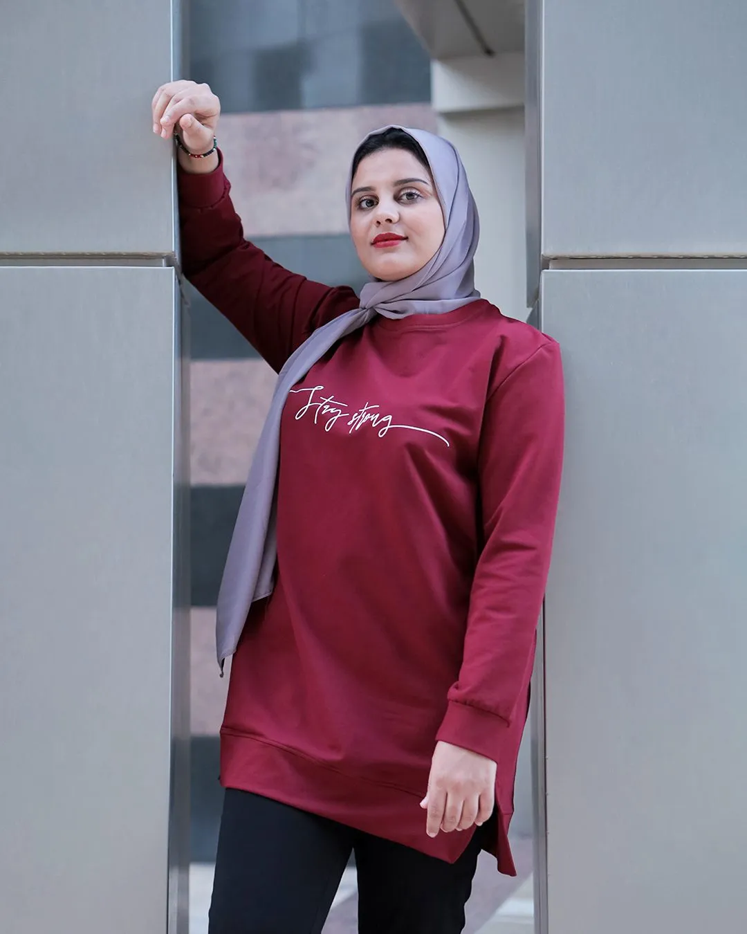 Sweatshirt Bordeaux - Stay Strong - Faracha